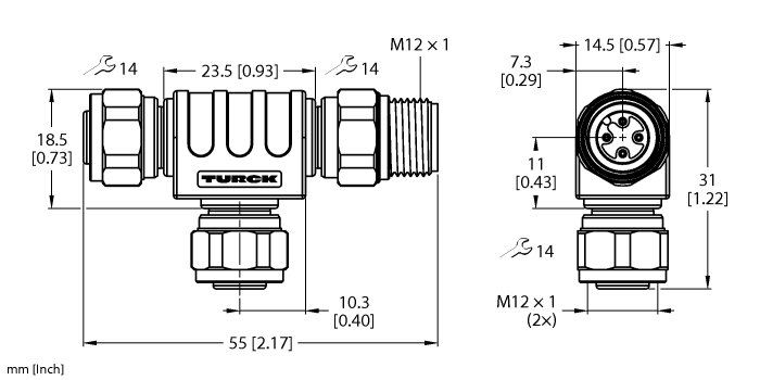2-Way Splitter - T-Splitter without Cable